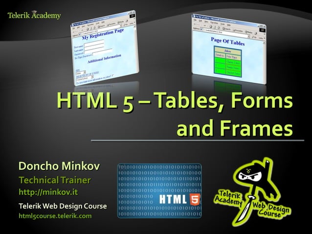 HTML 5 Tables and Forms | PPT