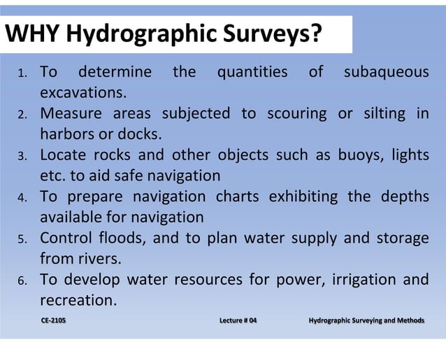 4- Hydrographic Surveying.pdf | Geology | Science