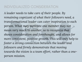 The 4 Elements of Transformational Leadership | PDF