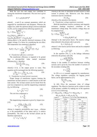 Optimum designing of a transformer considering lay out constraints by penalty based method using ...