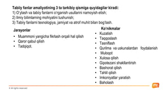4-мавзу Ilmiy jarayon ko'nikmalari taqdimot.pdf
