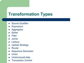 4 informatica transformation types sq and exp | PDF