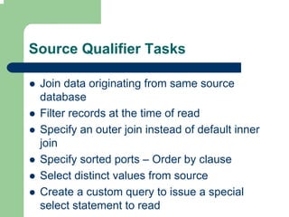 4 informatica transformation types sq and exp | PDF