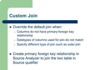 4 informatica transformation types sq and exp | PDF