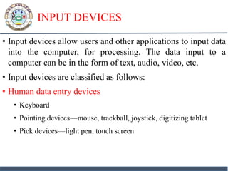4 input and output devices | PDF
