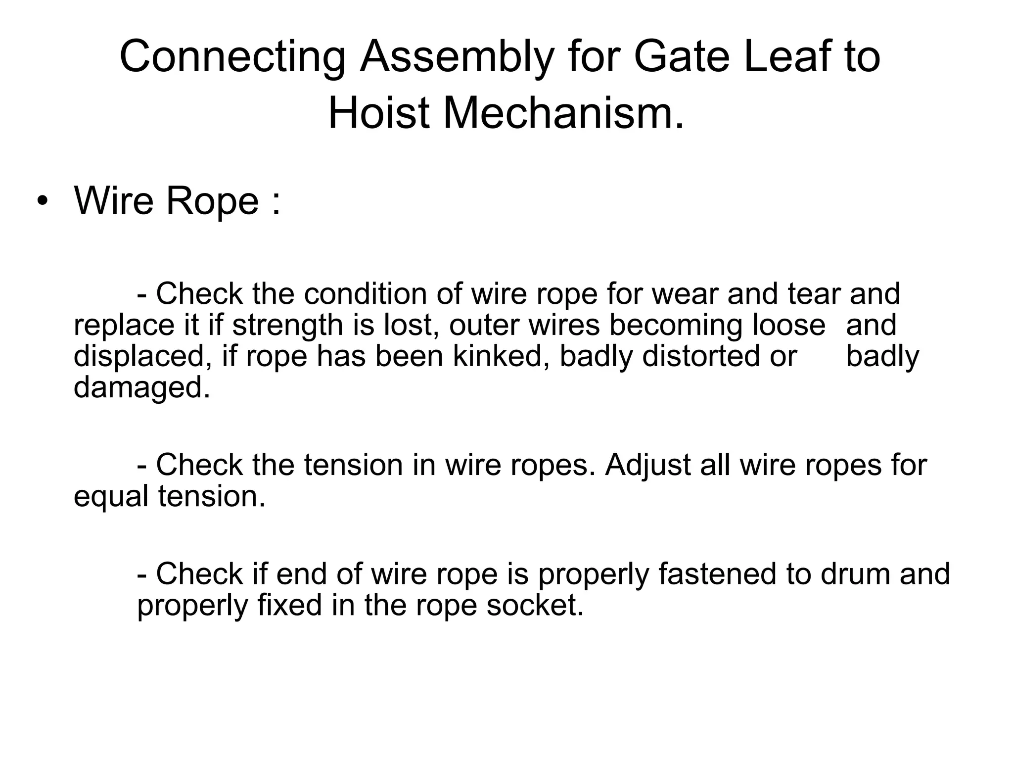 inspection of mechanical gates | PPT