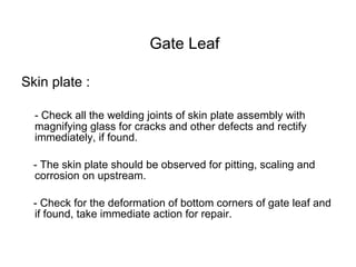 inspection of mechanical gates | PPT