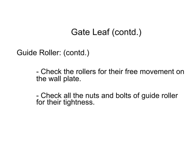 inspection of mechanical gates | PPT