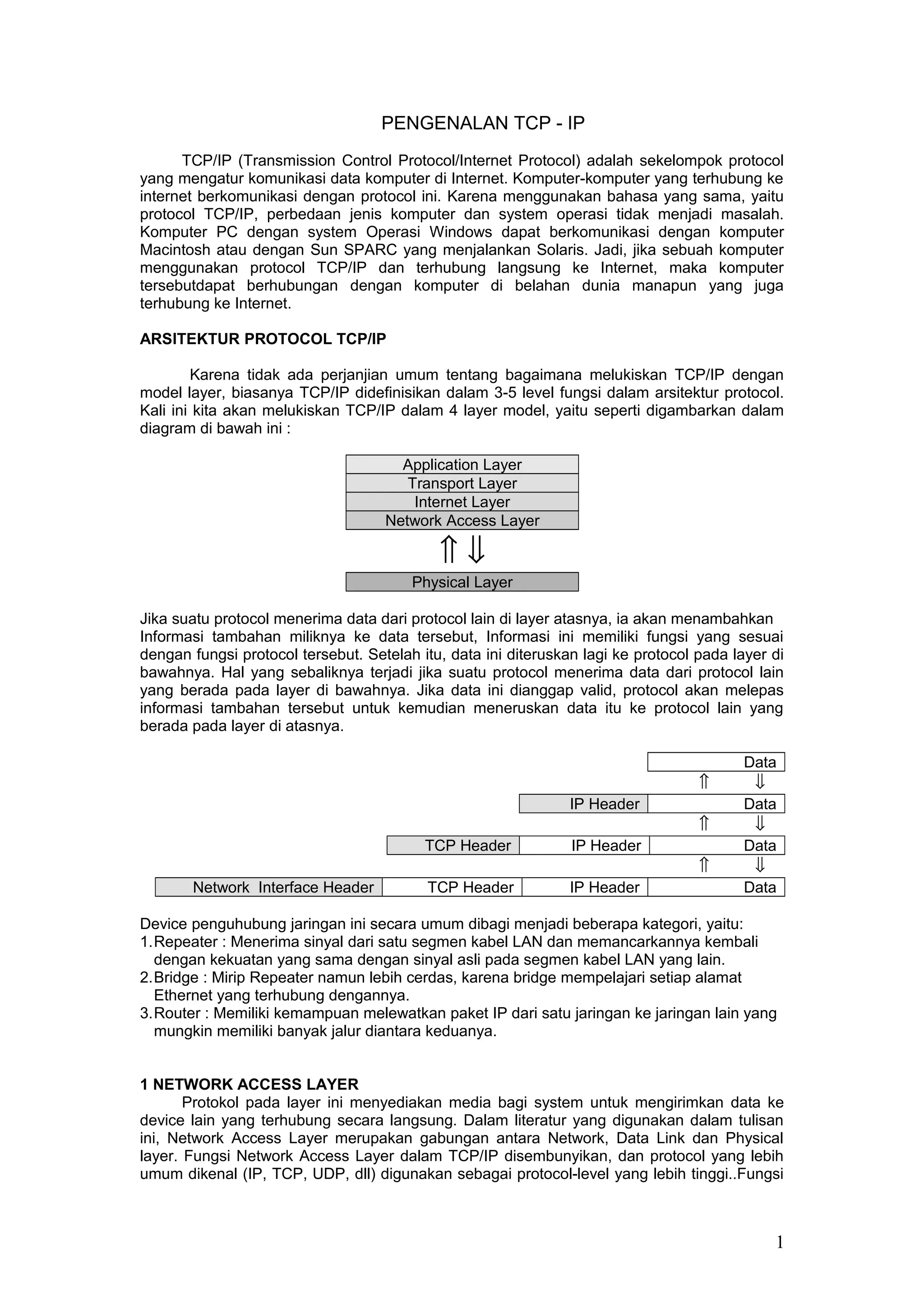 introduction tcpip | PDF