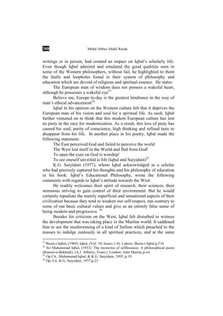 Iqbal's Ideas for the Restoration of Muslim Dynamism(Journal Paper) | PDF