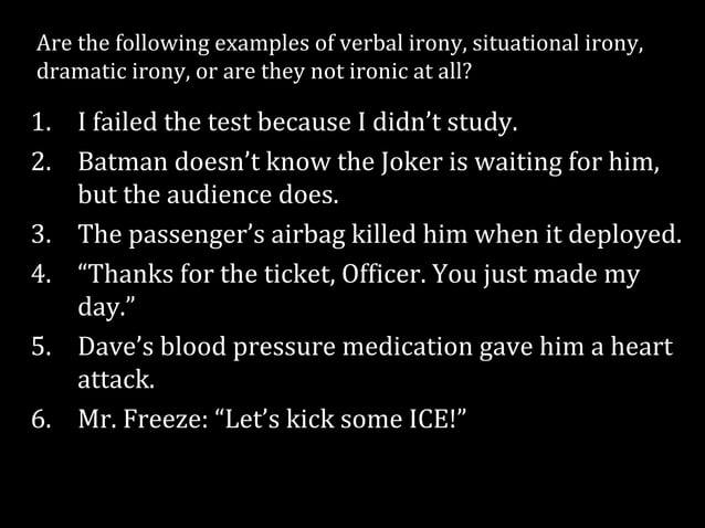 4 irony-verbal-situational-dramatic | PPT