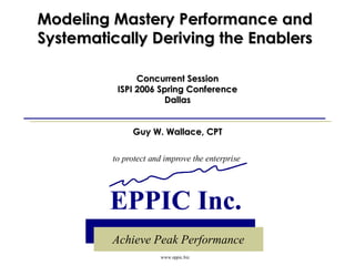 Modeling Mastery Performance | PPT