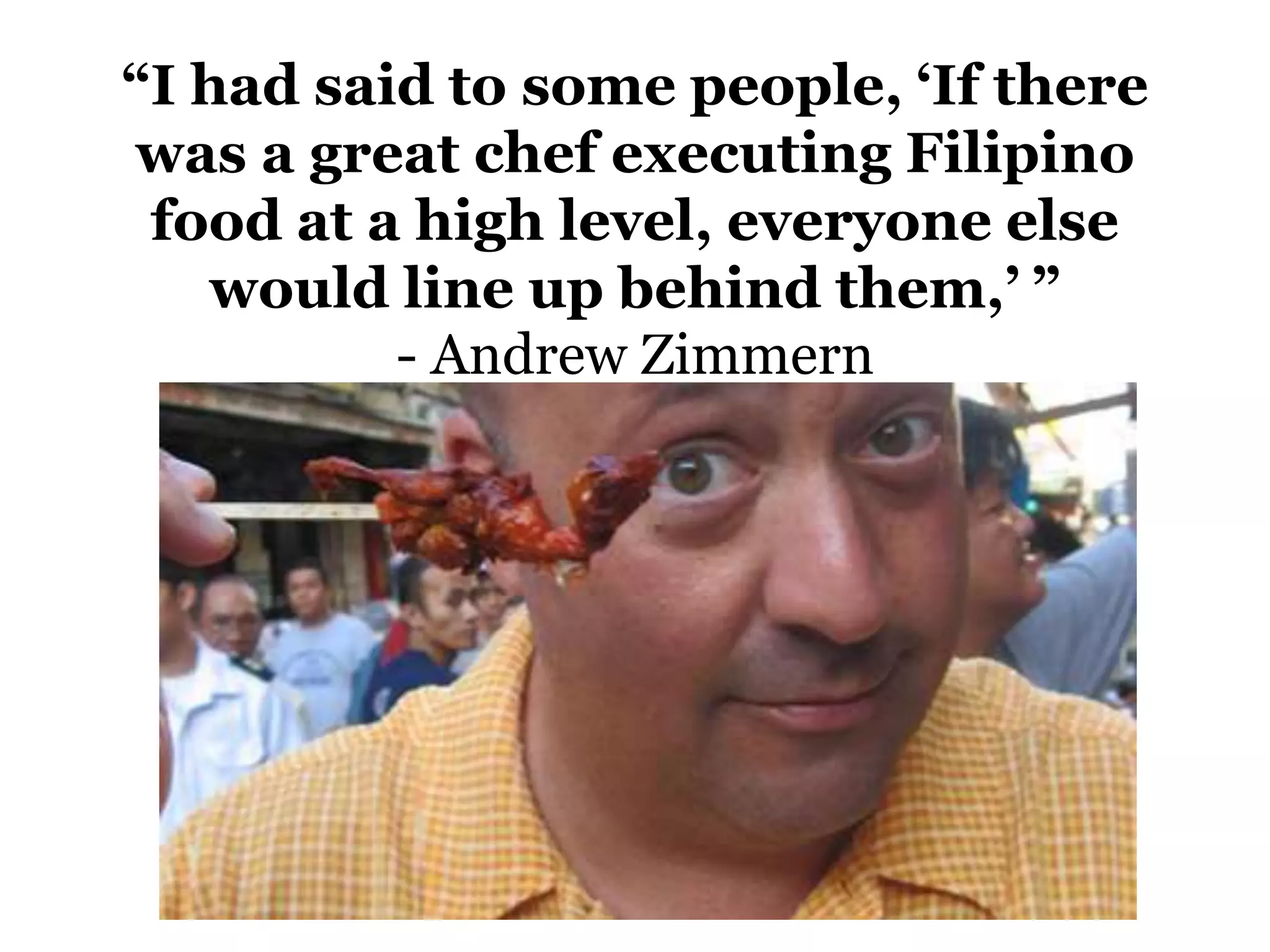 Chef Jam Melchor - Filipino Cuisine: From National Dish to Regional ...