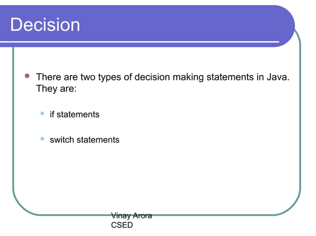 4 java - decision | PPT