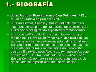 Jean Jacques Rousseau- Aarón | PPT
