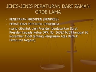 Materi jenis - jenis peraturan perundanga-undangan di Indonesia.ppt