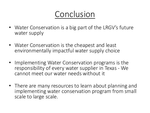 How Conservation fits into Texas’ Water Supply Picture