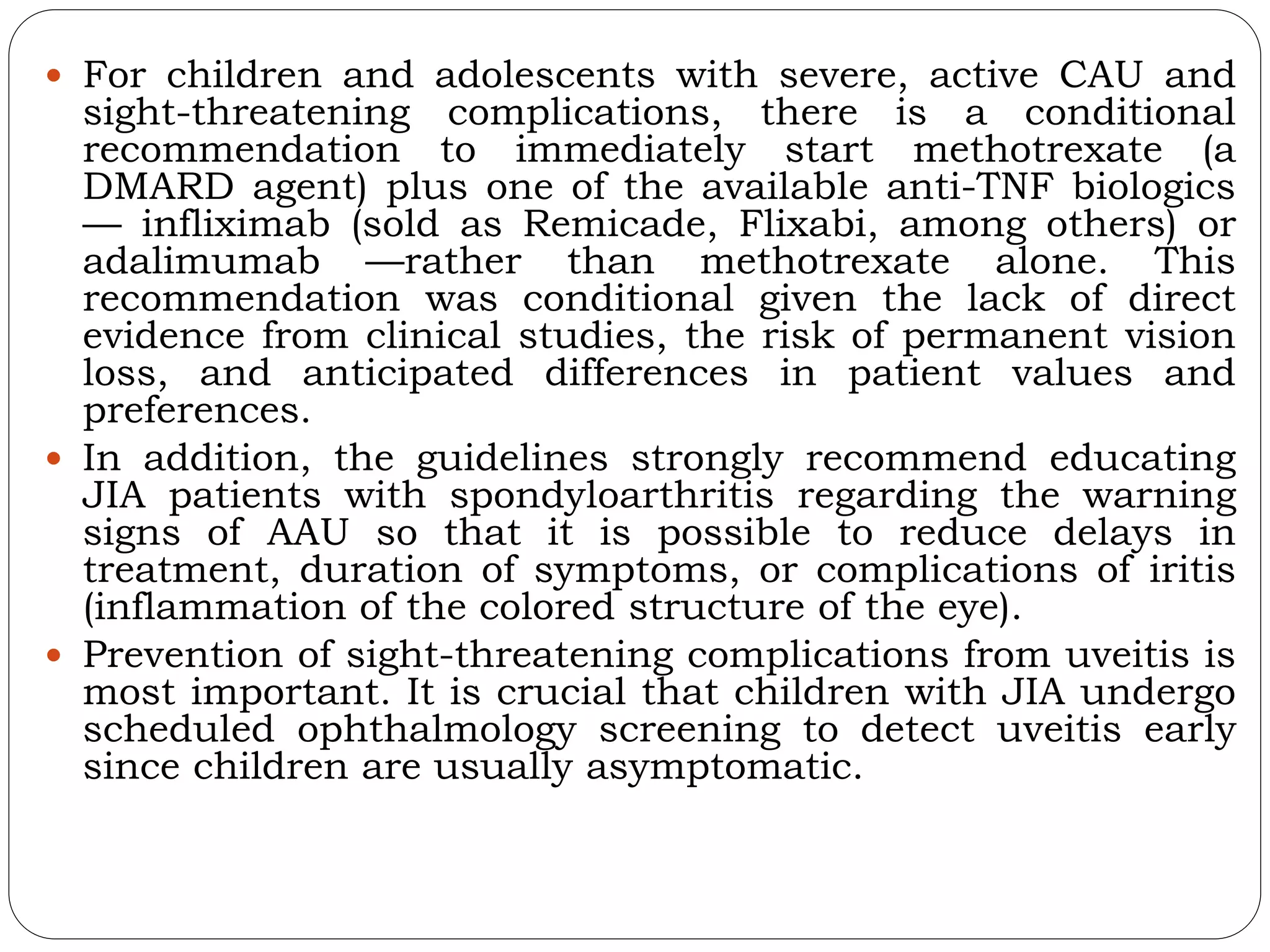 Juvenile idiopathic arthritis (JIA) | PPTX