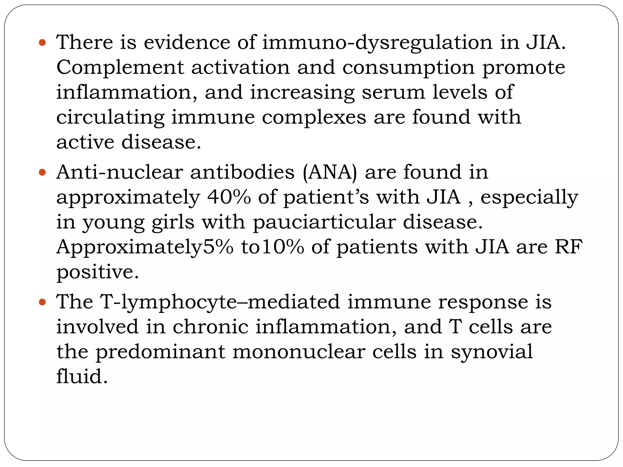 Juvenile idiopathic arthritis (JIA) | PPTX