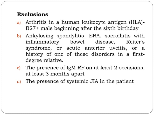 Juvenile idiopathic arthritis (JIA) | PPTX
