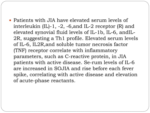 Juvenile idiopathic arthritis (JIA) | PPTX