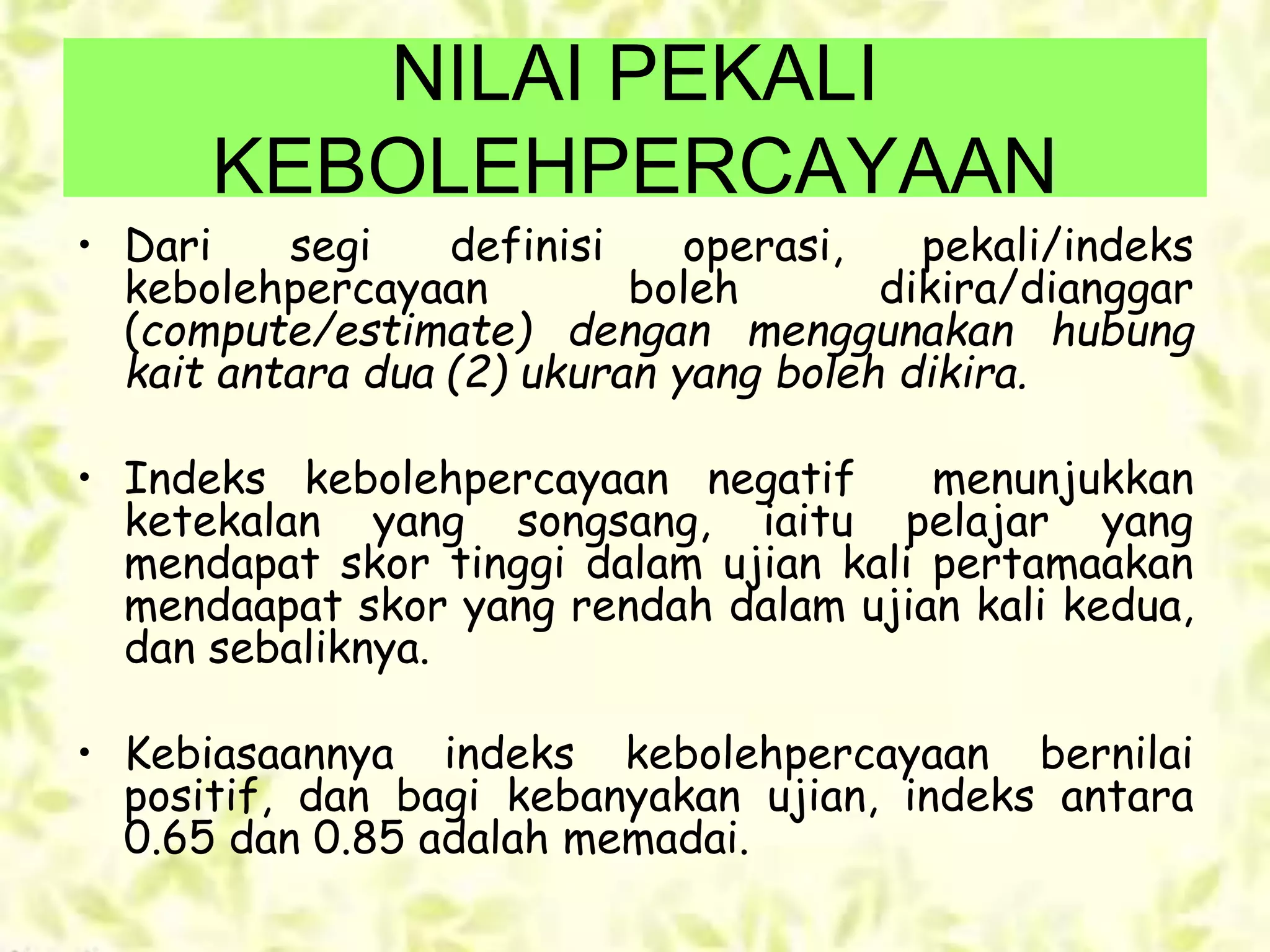 KEBOLEHPERCAYAAN ALAT UKURAN | PPTX