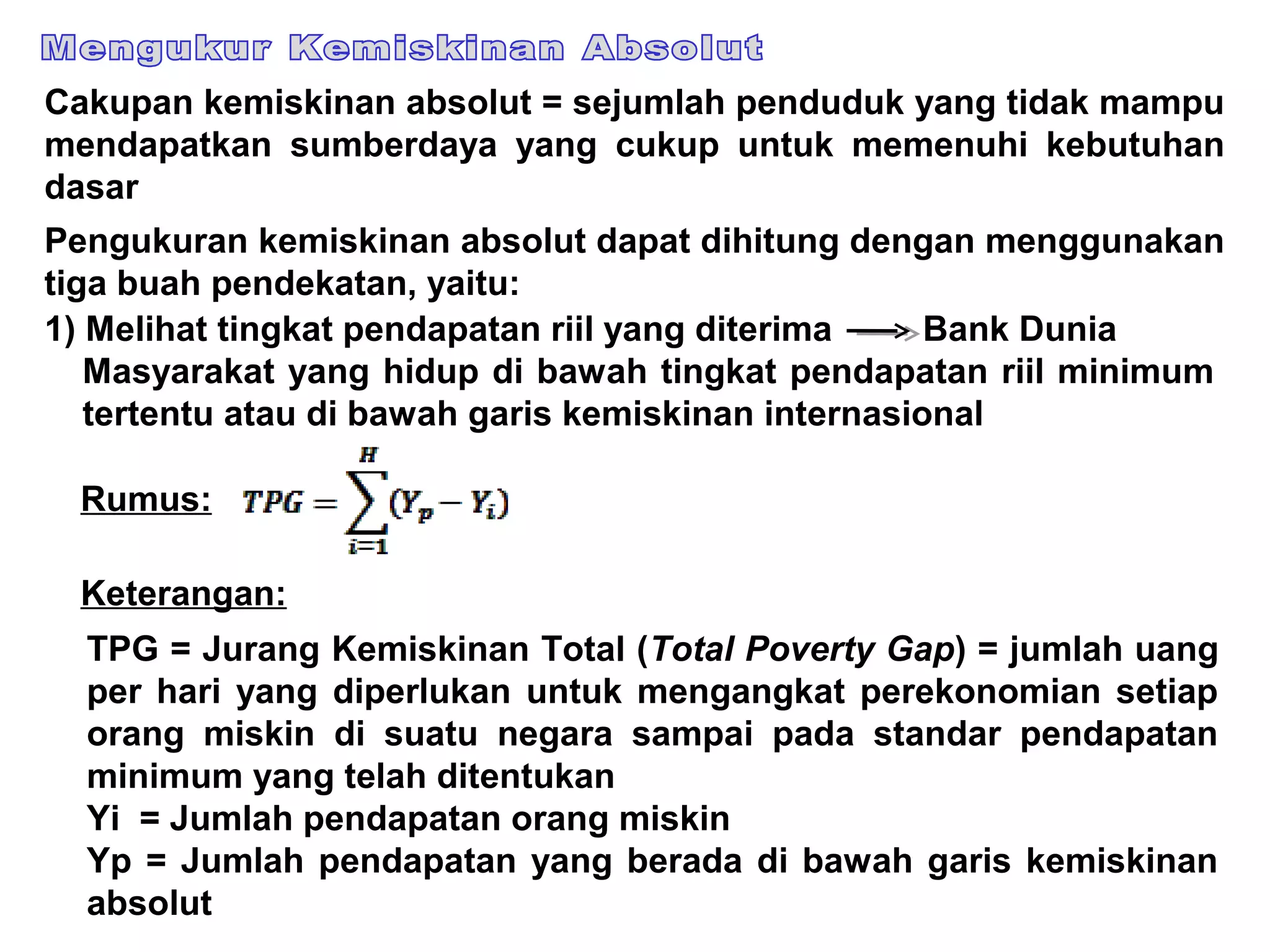 4. kemiskinan, ketimpangan, dan pembangunan | PPT