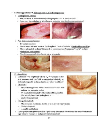 4 keratoses and related disorders of oral mucosa ii | DOCX