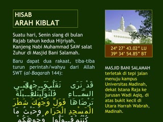 Hisab Arah Kiblat | PPT