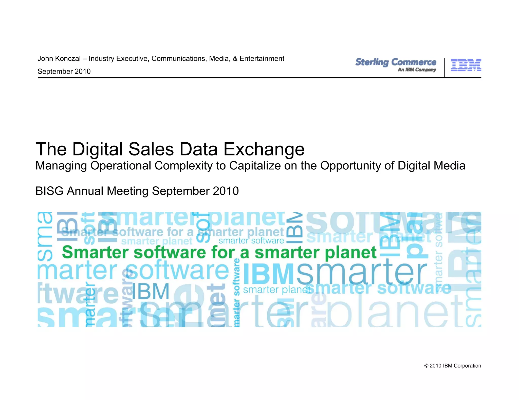 Annual Meeting 2010 -- Konczal, John (Sterling Commerce) | PDF