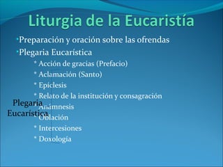 4 la liturgia de la eucaristía (prefacio y plegarias) | PPT