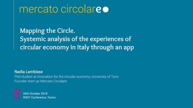 Mapping the Circle. Systemic analysis of the experiences of circular ...