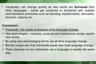 Language change | PPT