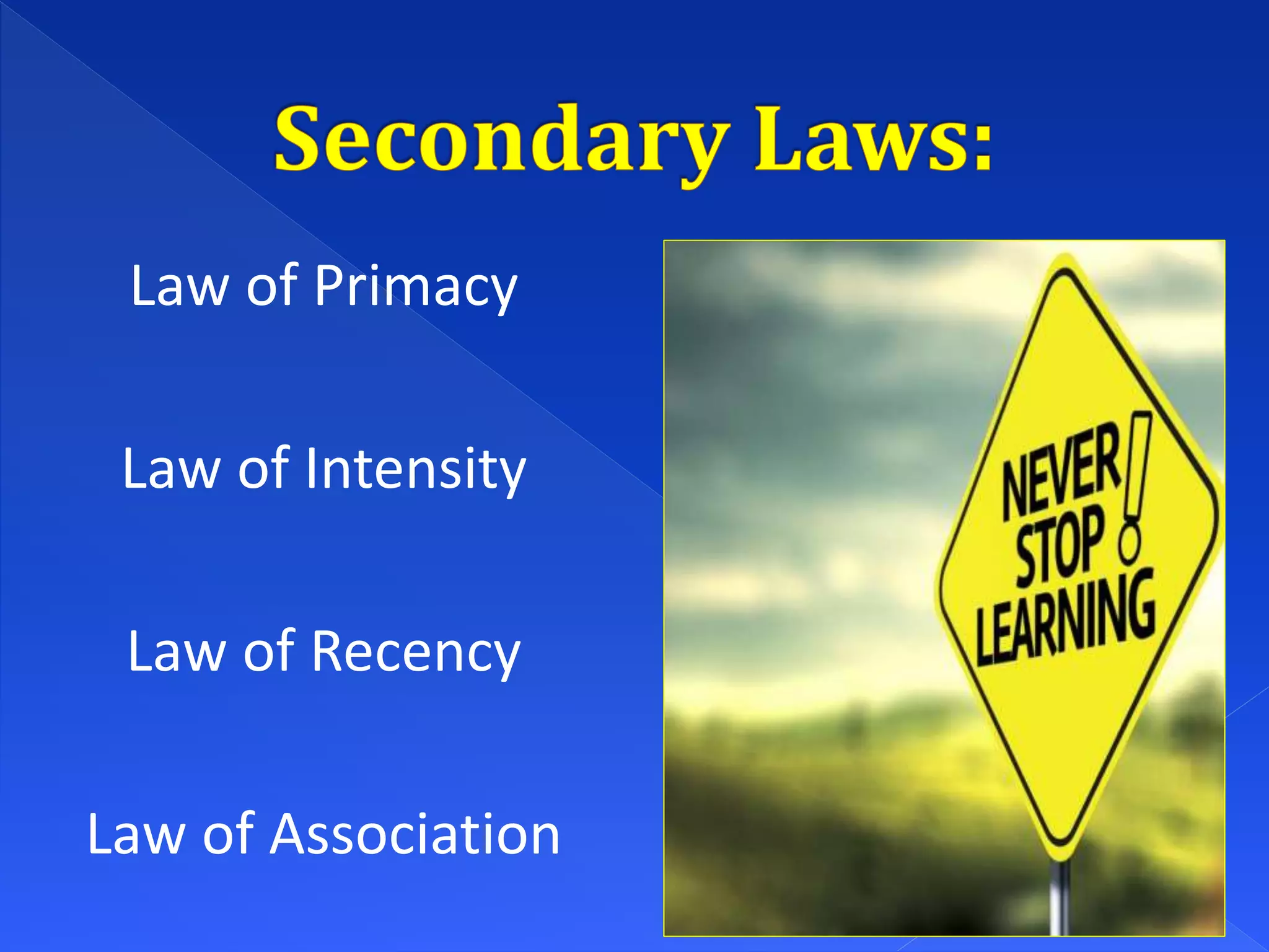 Laws of Learning | PPTX