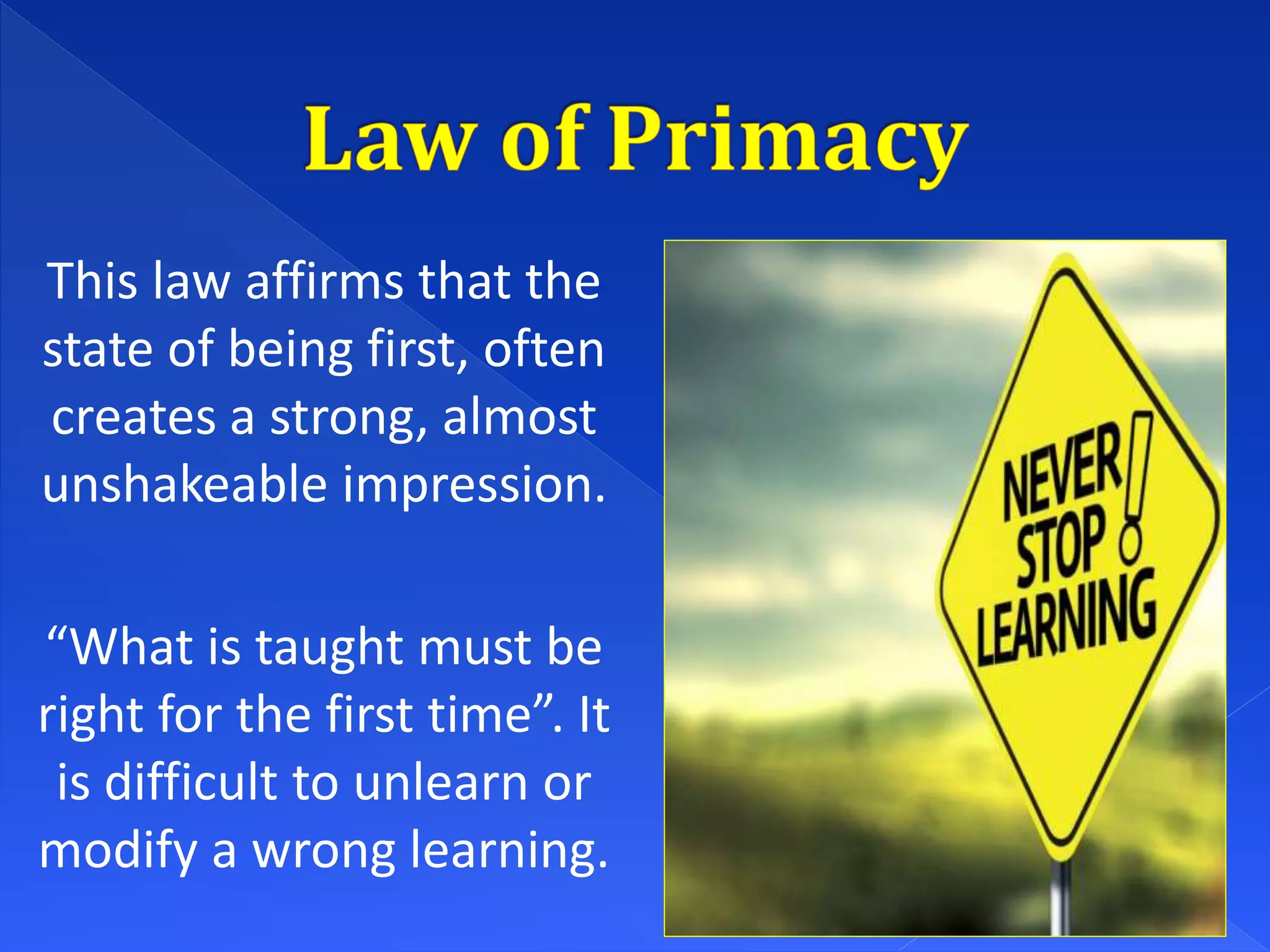 Laws of Learning | PPTX