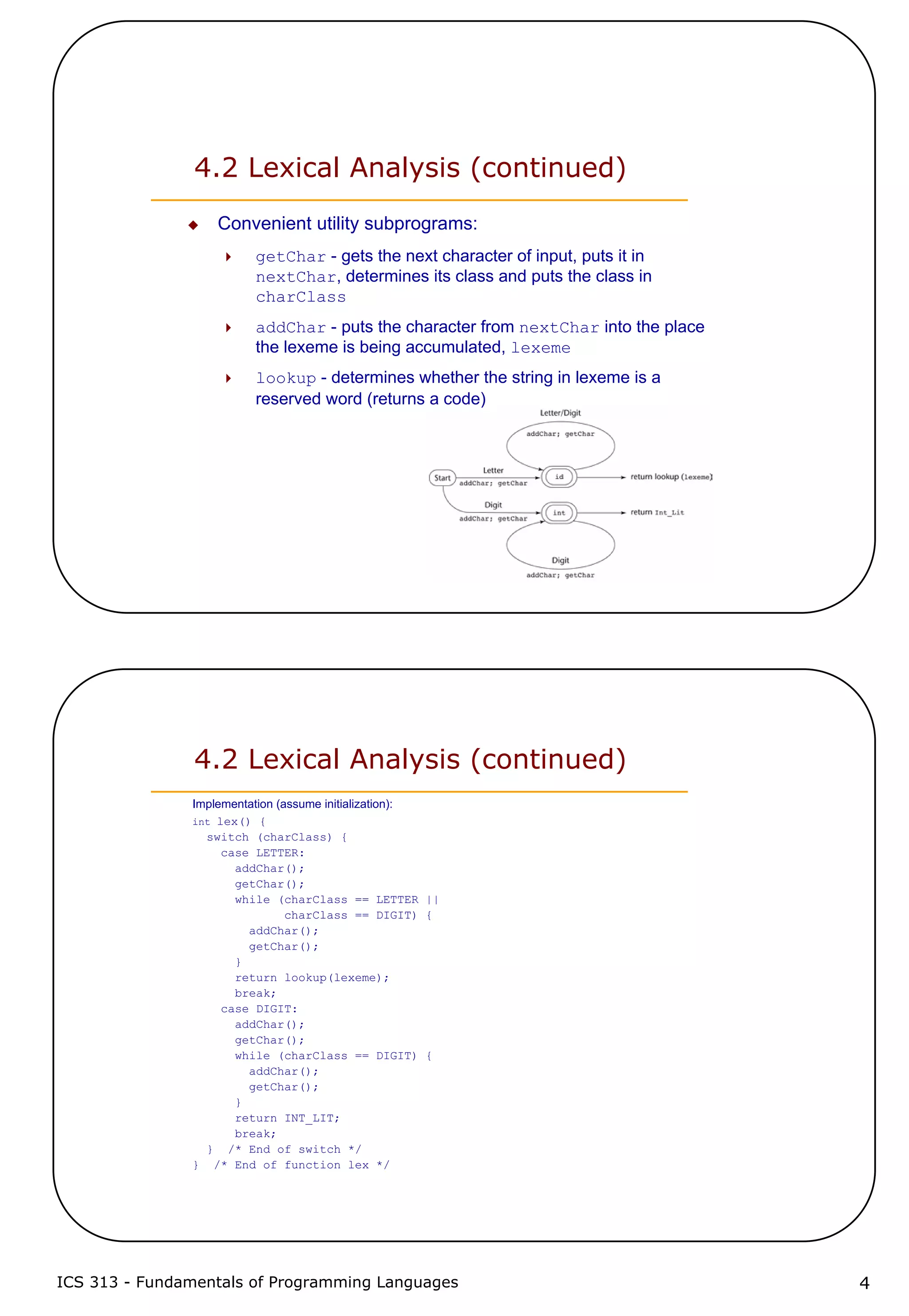 4 lexical and syntax analysis | PDF