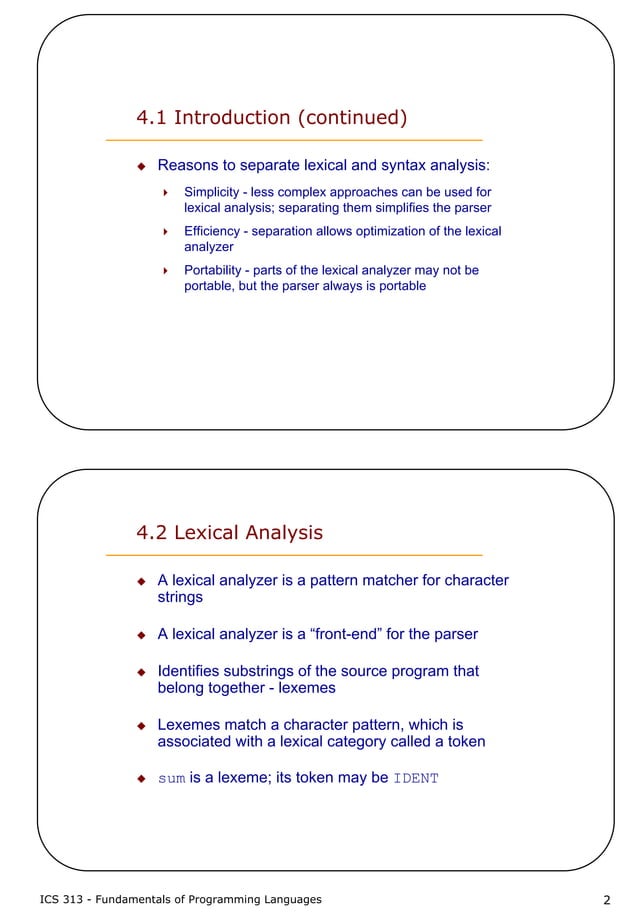 4 lexical and syntax analysis | PDF