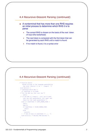 4 lexical and syntax analysis | PDF