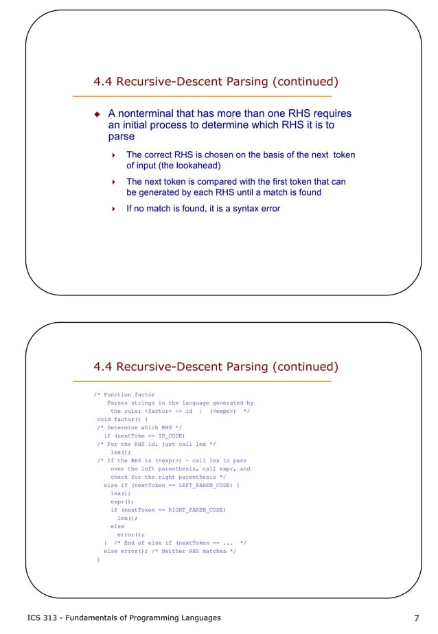 4 lexical and syntax analysis | PDF