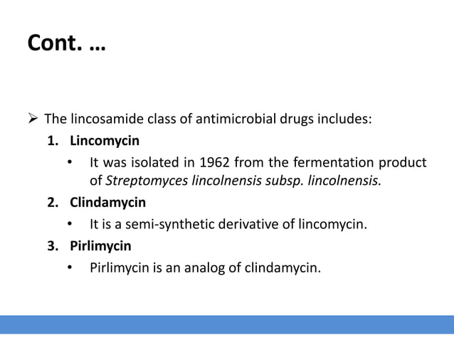 Antibiotic Groups - Lincosamides | PPTX