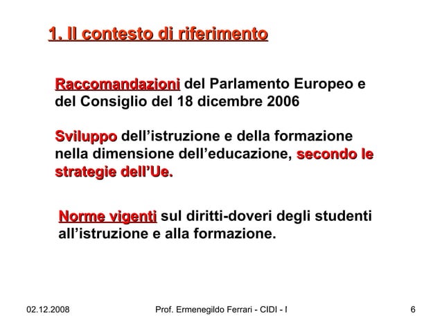 4 Linee Guida Biennio | PPT