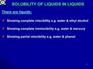 Liquid-liquid Solution Systems | PDF