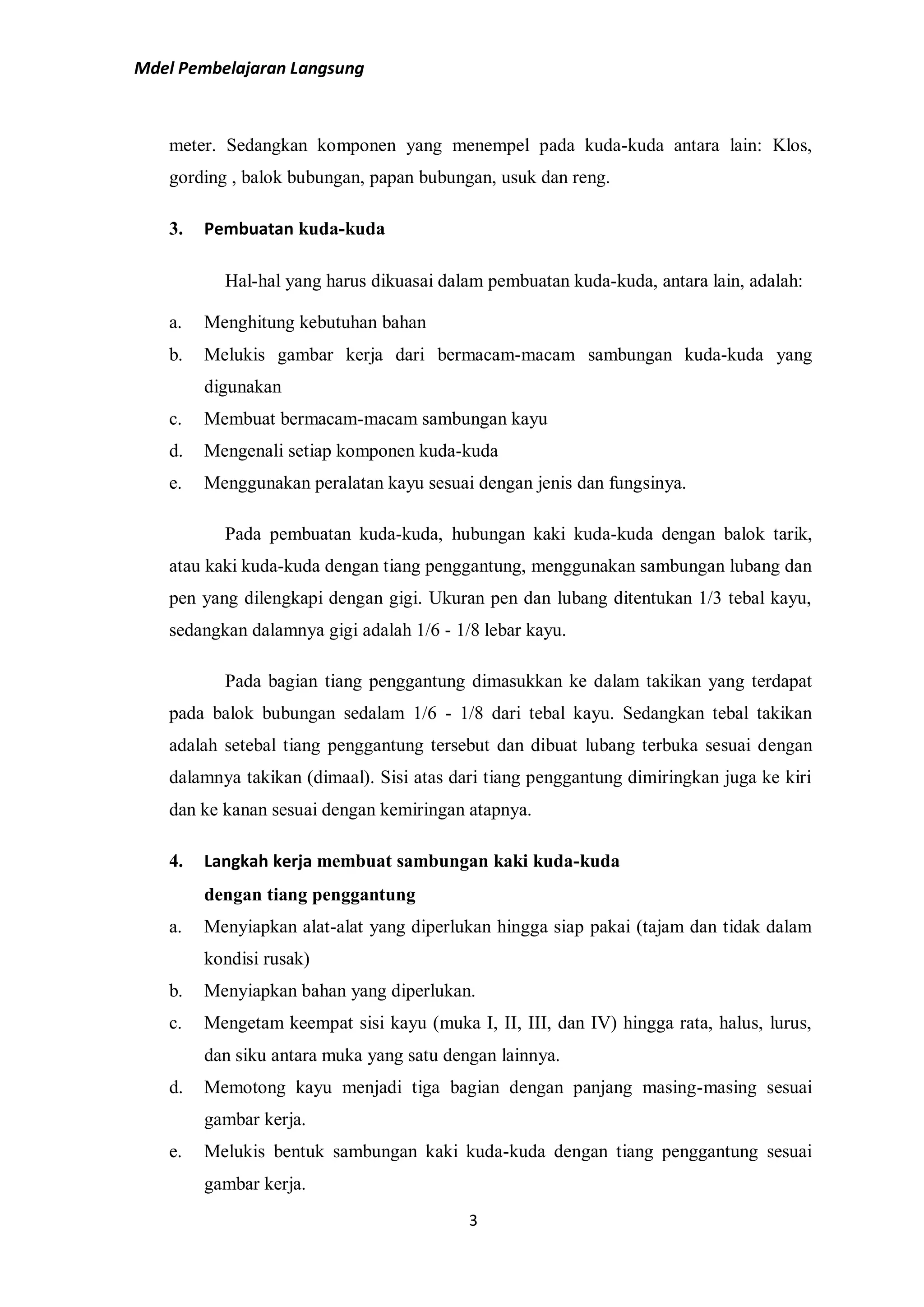 4. lks 2 membuat prosedur perakitan kuda kuda kayu mpl | PDF
