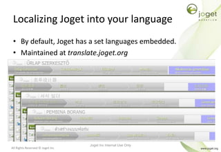 Joget Workflow v4 Training - Module 4 - Localizing your Joget | PPT