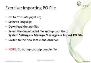 Joget Workflow v5 Training Slides - Module 4 - Localizing your Joget Workflow | PPT