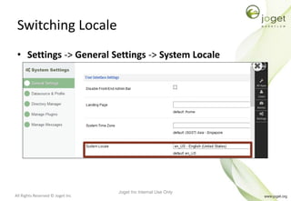 Joget Workflow v5 Training Slides - Module 4 - Localizing your Joget Workflow | PPT