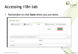 Joget Workflow v6 Training Slides - 4 - Localizing your Joget Workflow | PPT