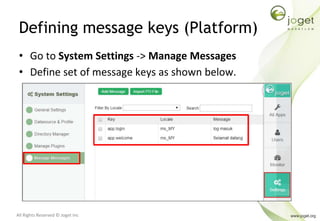Joget Workflow v6 Training Slides - 4 - Localizing your Joget Workflow | PPT
