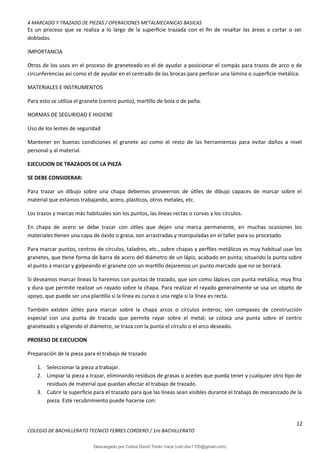 Marcado y Trazado de Piezas | PDF