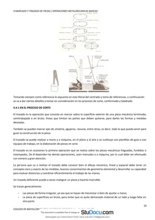 Marcado y Trazado de Piezas | PDF